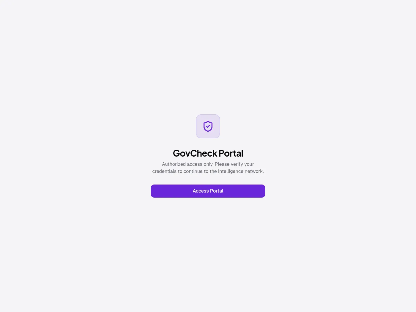 GovCheck Trust Portal