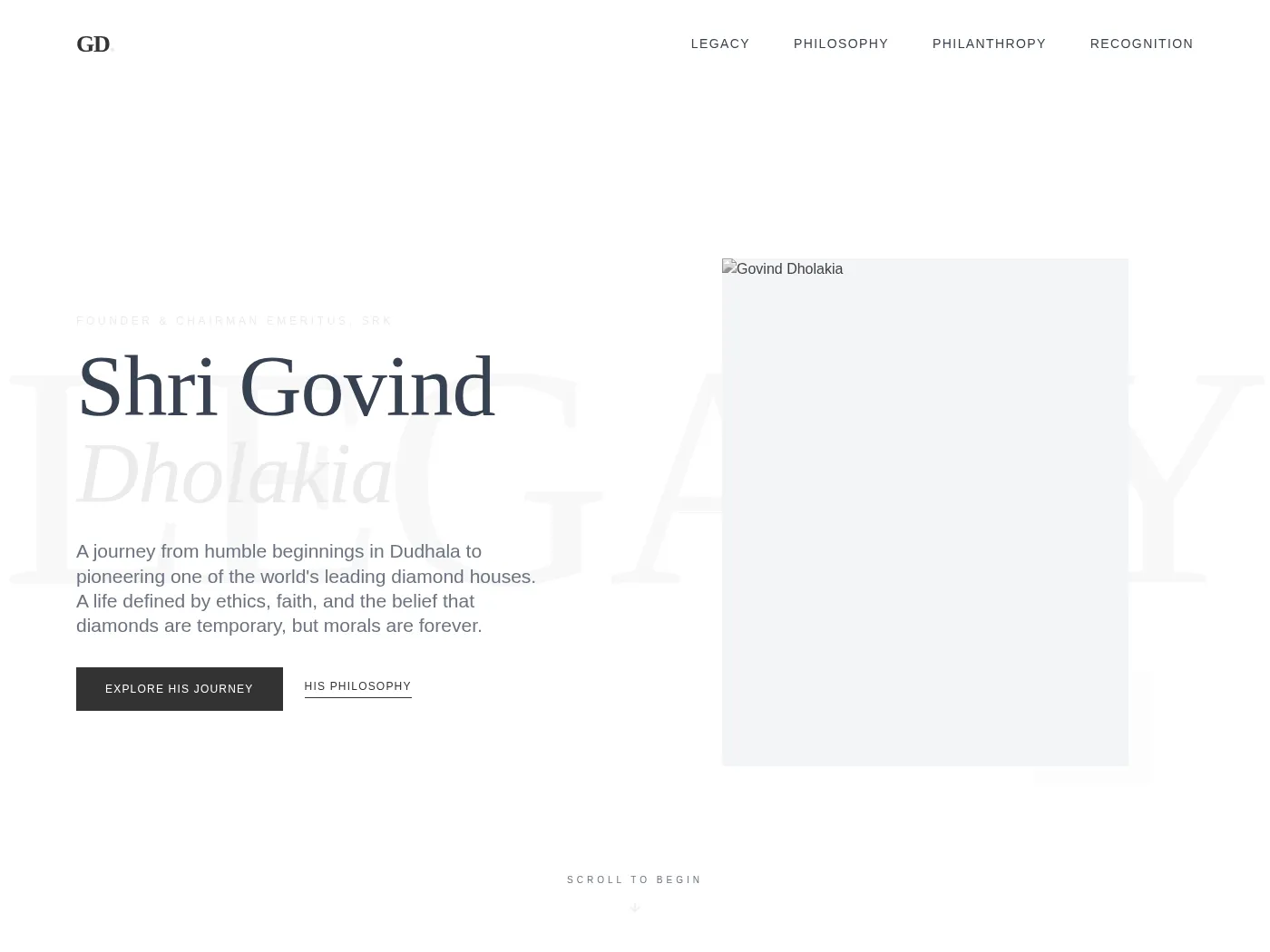Govind Dholakia Tribute Site
