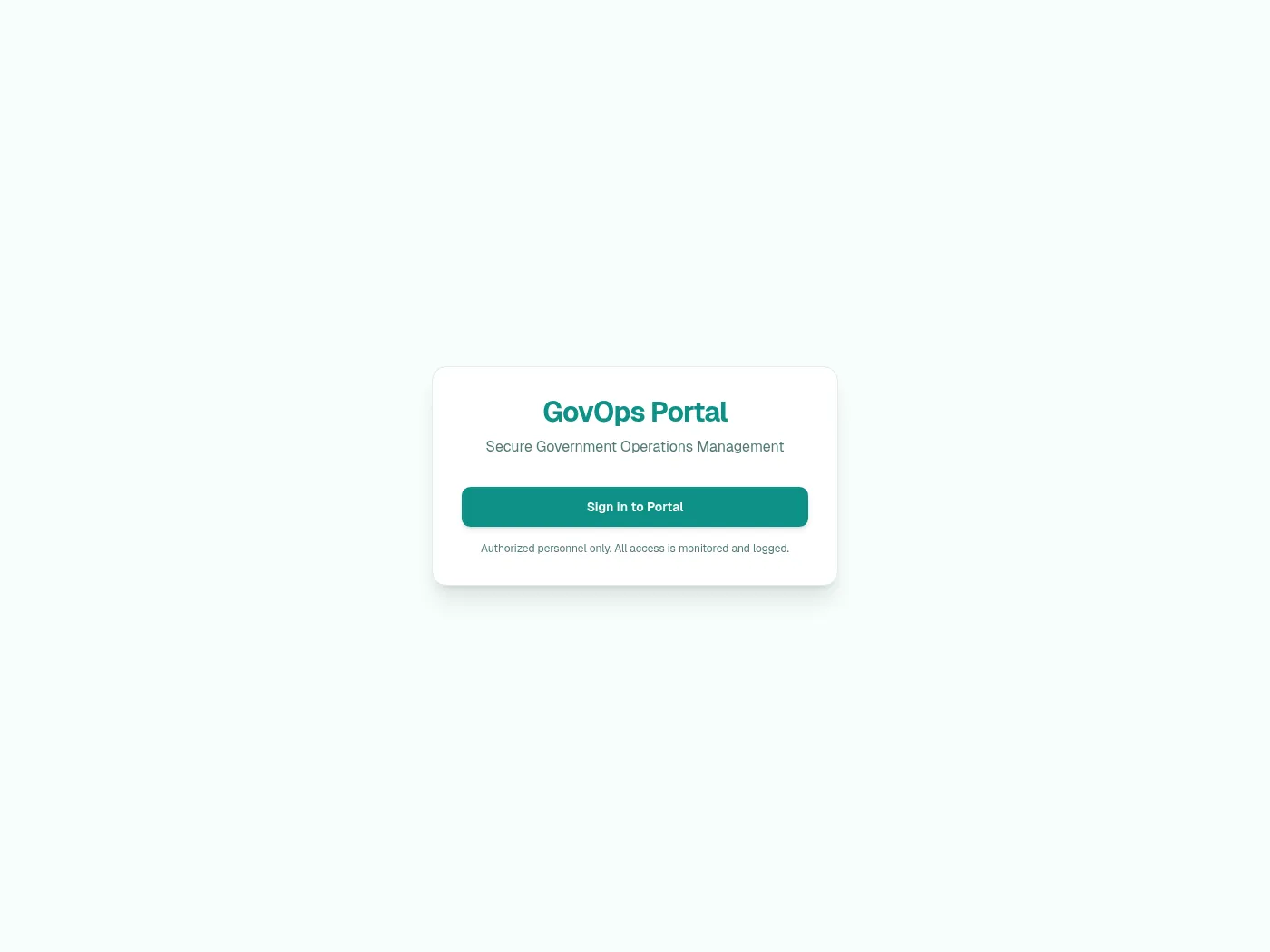 GovOps Portal & PWA