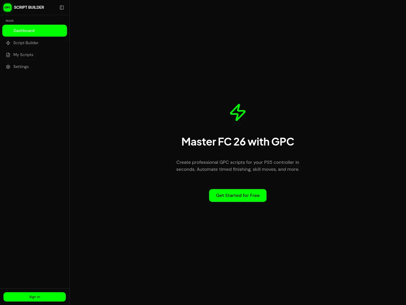 GPC Script Builder