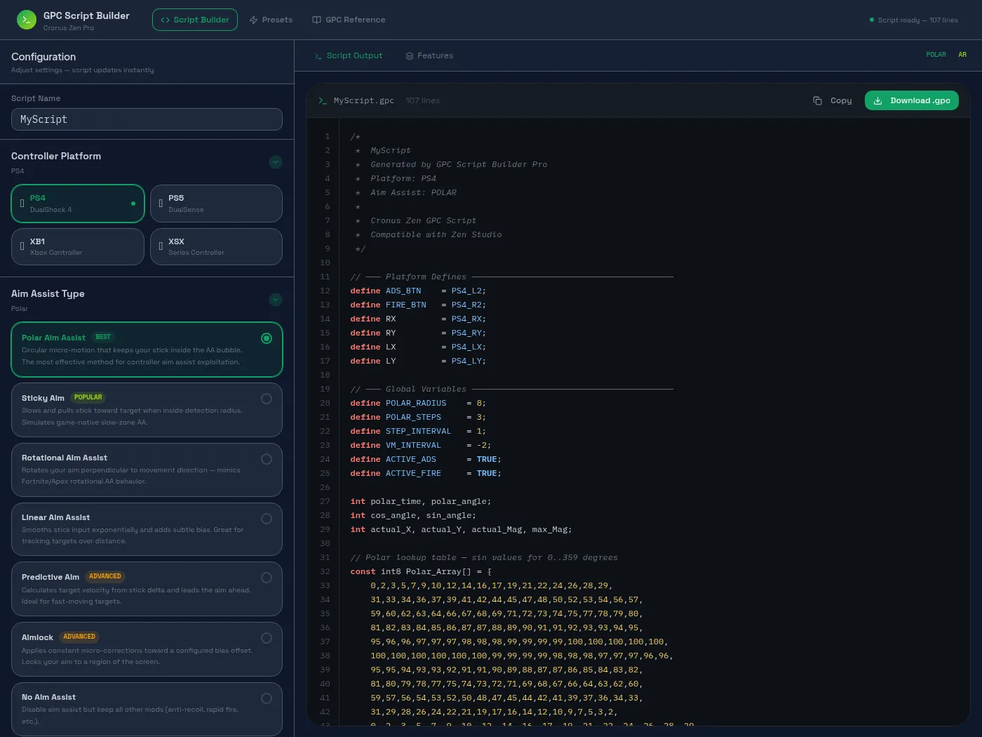 GPC Script Builder Pro