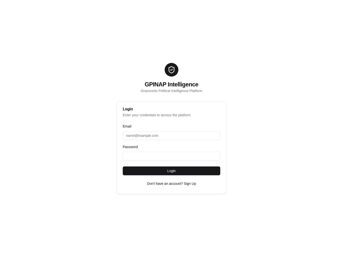 GPINAP Intelligence Platform