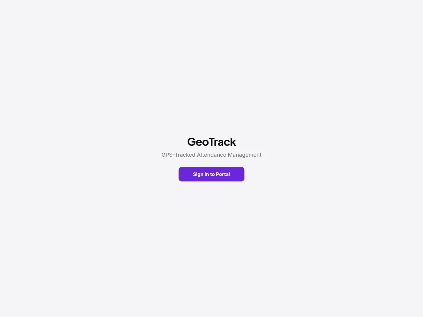 GeoTrack Attendance App