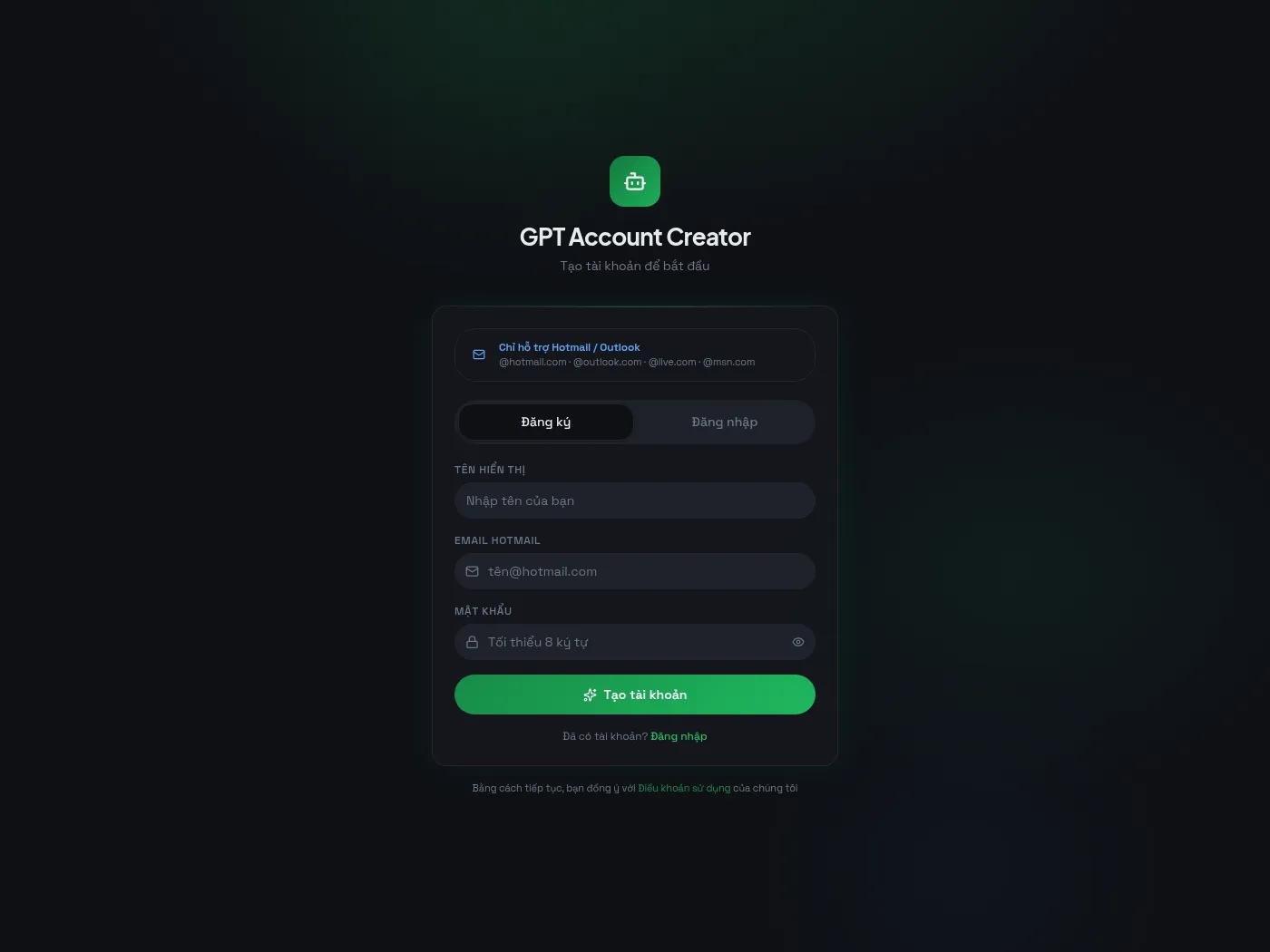 GPT Account Creator