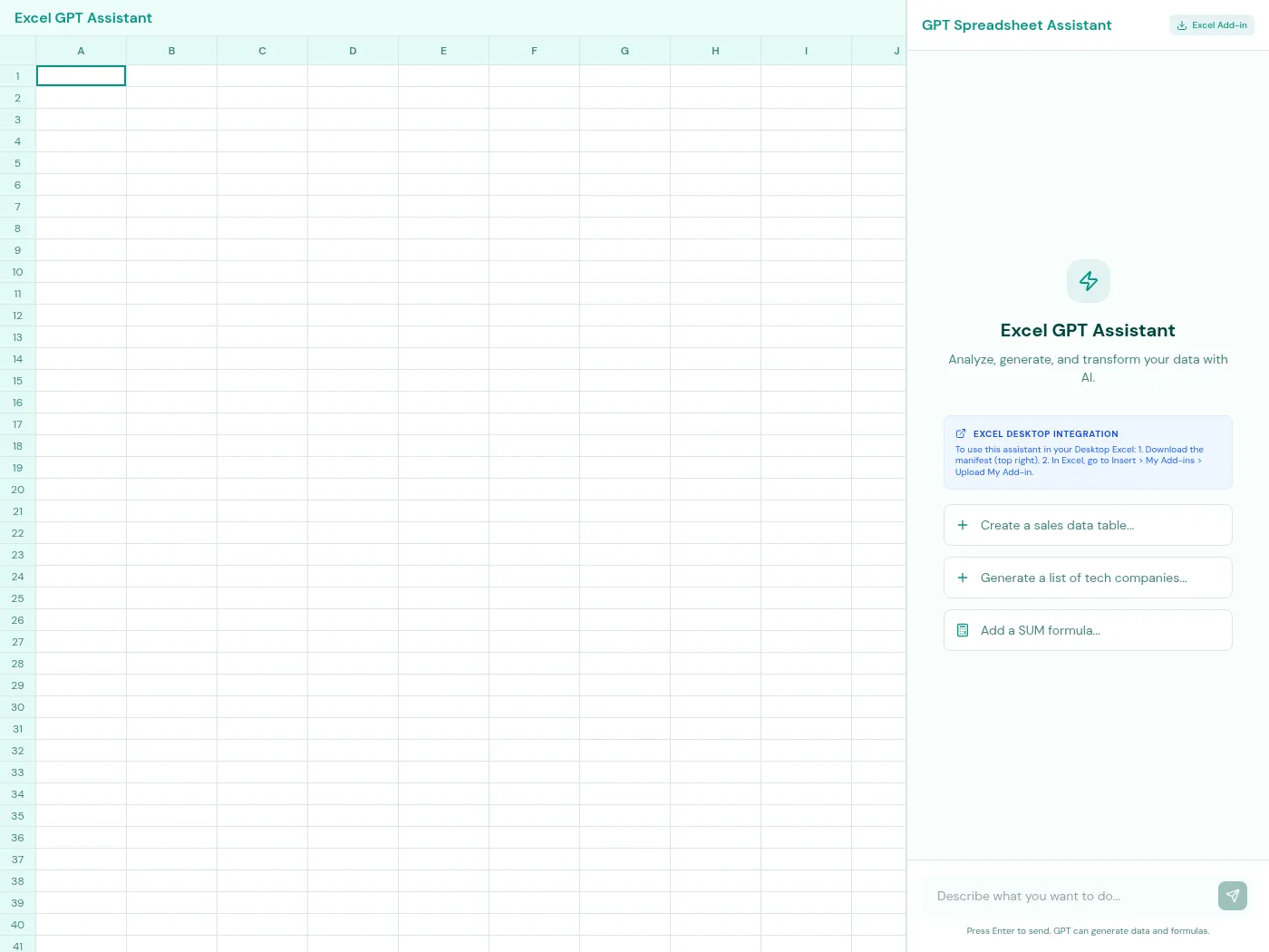GPT Excel Assistant