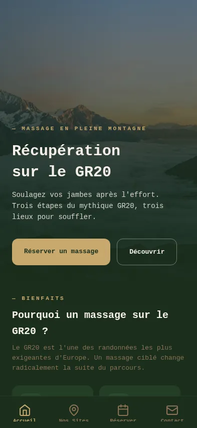 GR20 Massage Finder