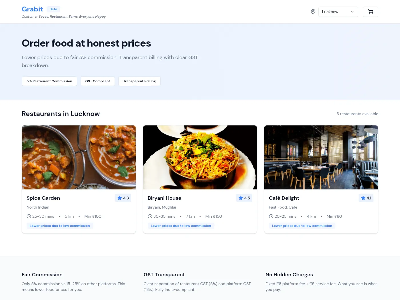 Grabit Food Platform MVP