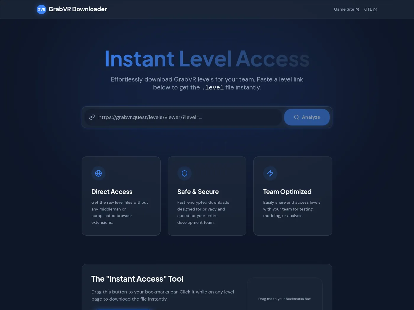 GrabVR Level Downloader