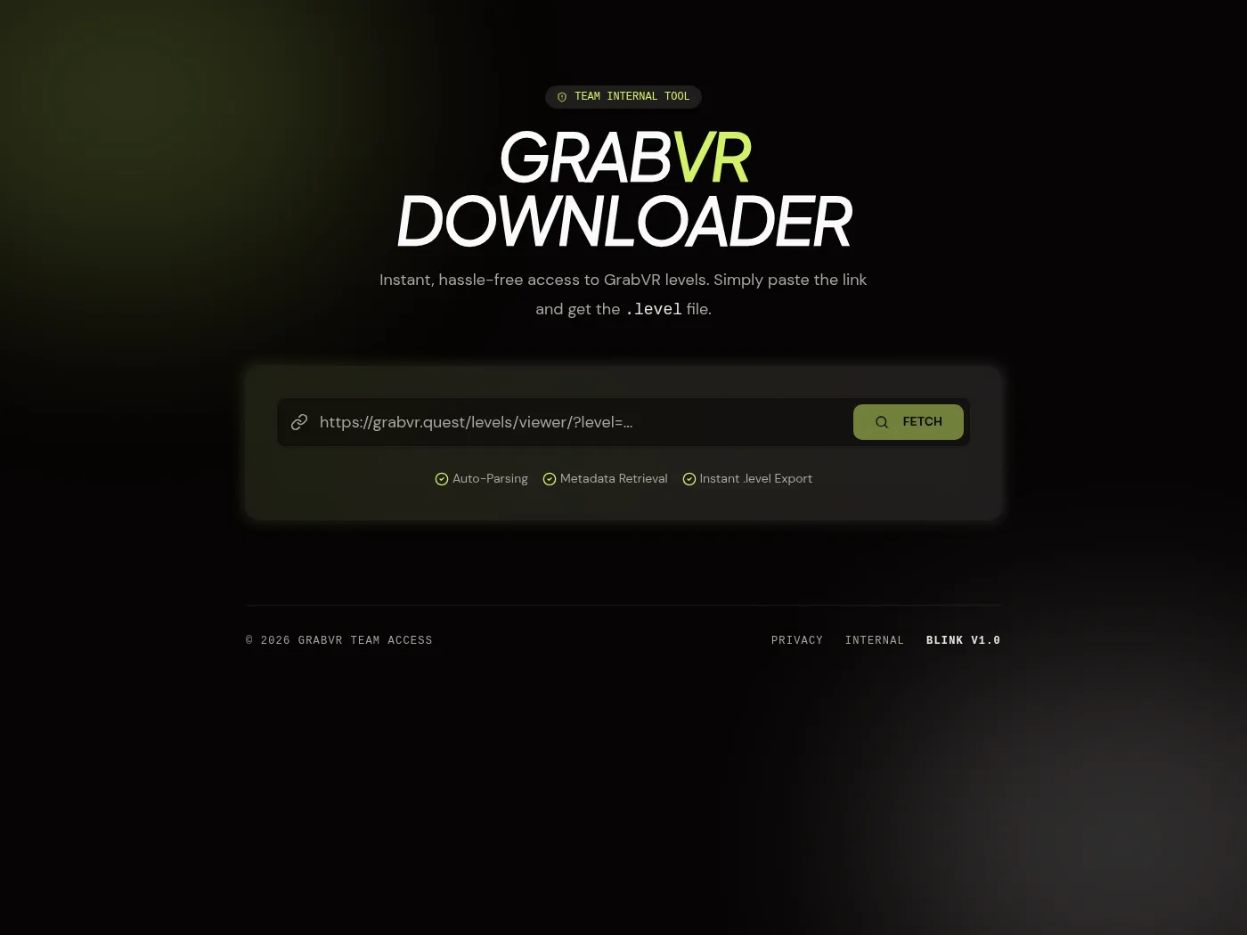 GrabVR Level Downloader