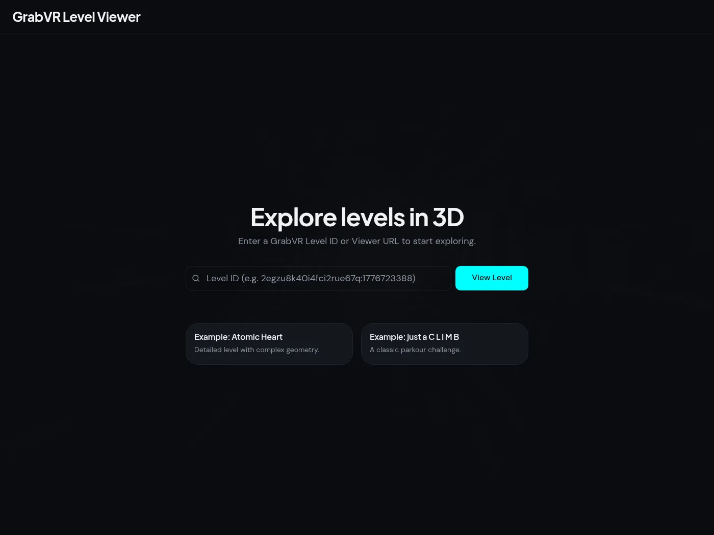 GrabVR Level Viewer