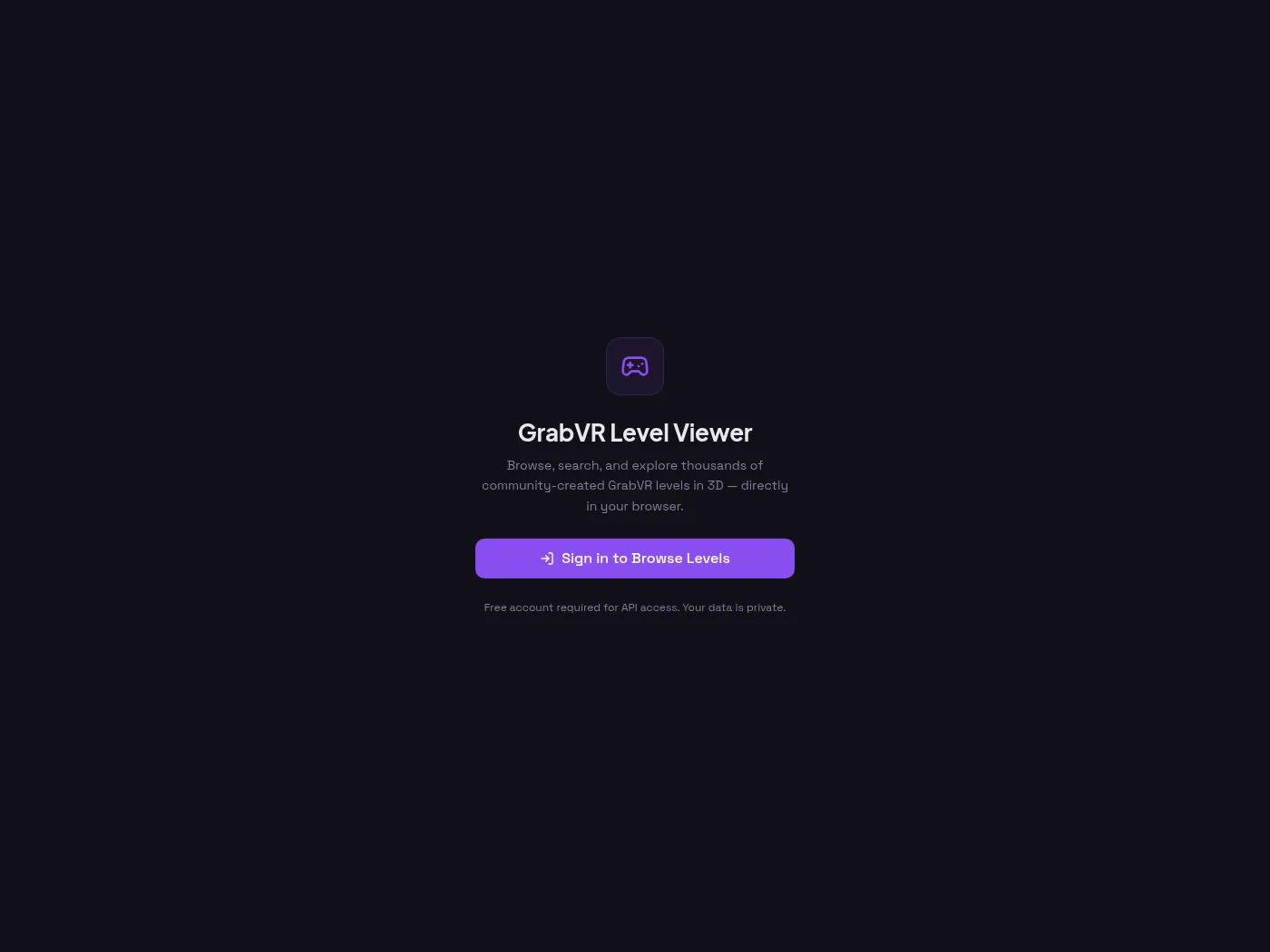 GrabVR Level Viewer