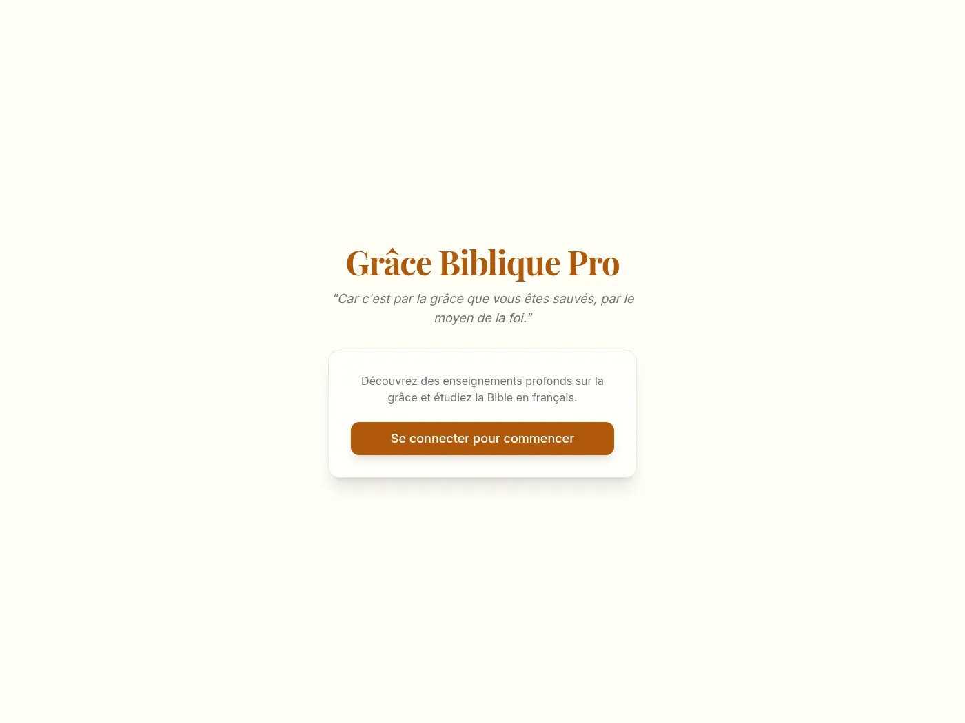 Grâce Biblique Pro