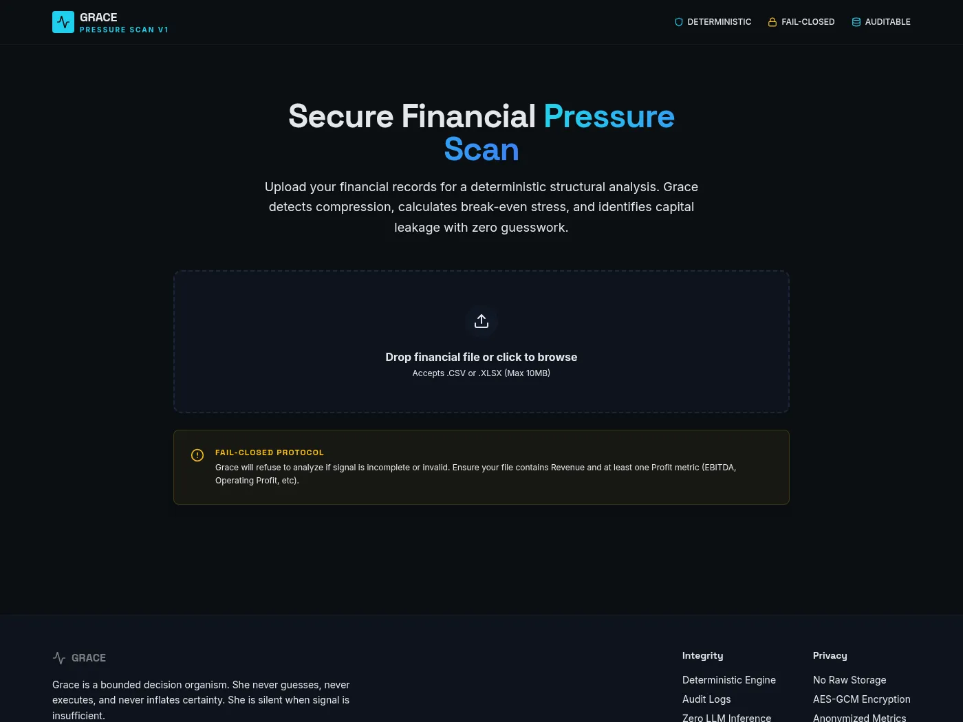 Grace Pressure Scan Demo