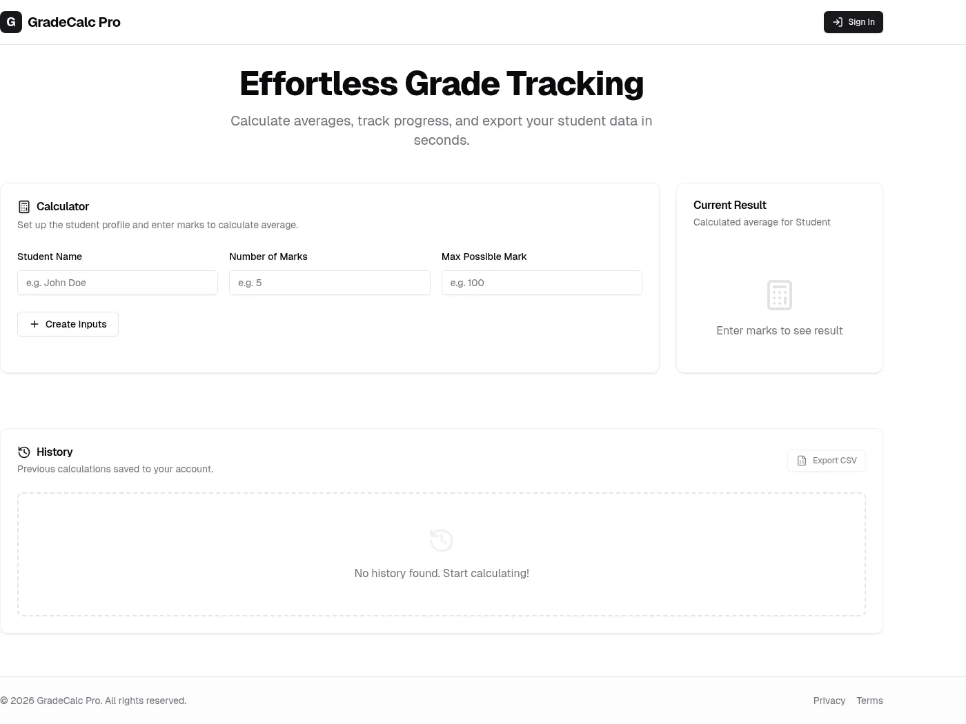 Grade Calculator Pro