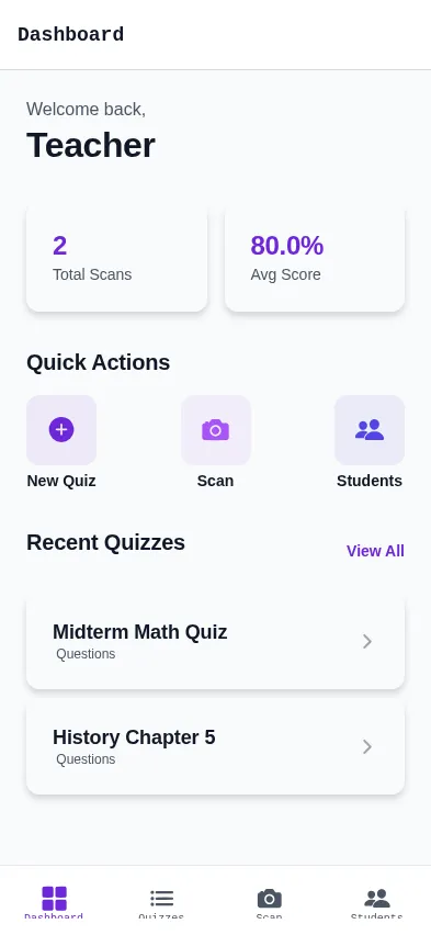 GradeSnap Web App