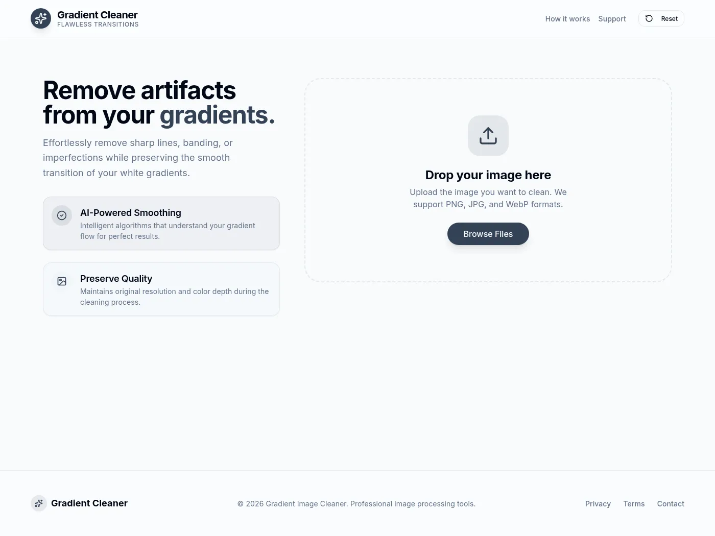 Gradient Image Cleaner