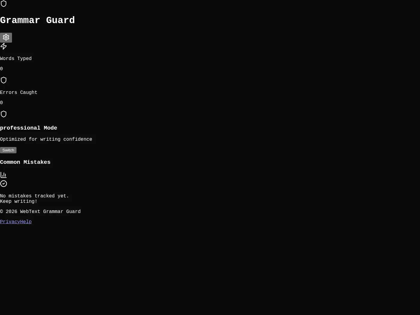 WebText Grammar Guard