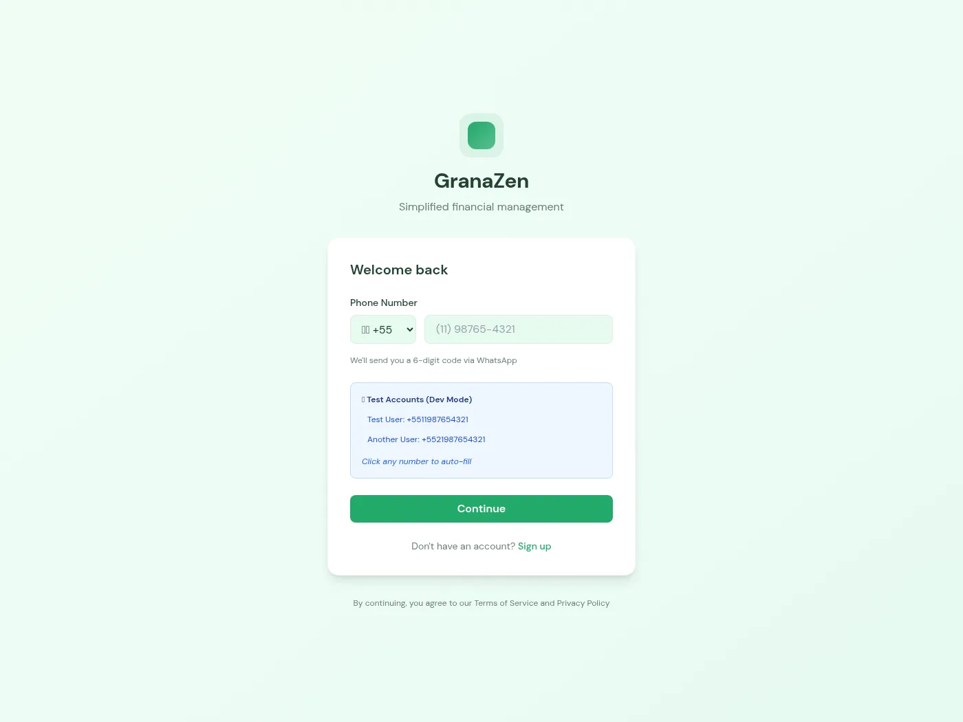 Granazen Dashboard Clone