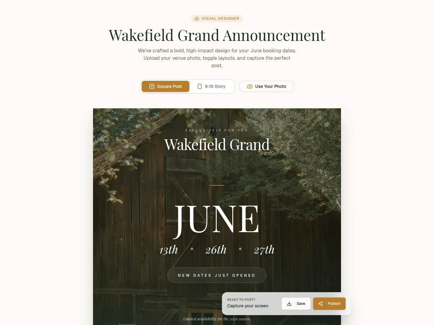 Grand Date Instagram Post