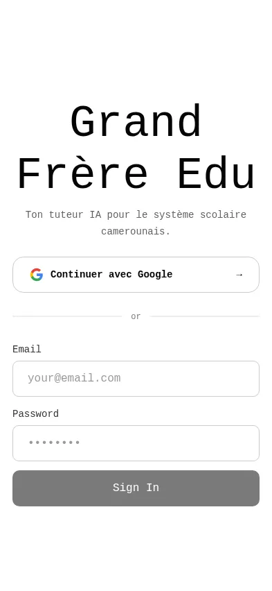 Grand Frère Edu PWA