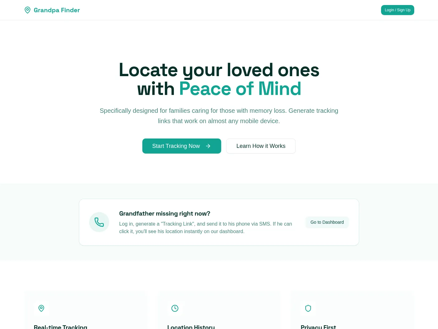 Grandpa Finder Tracker