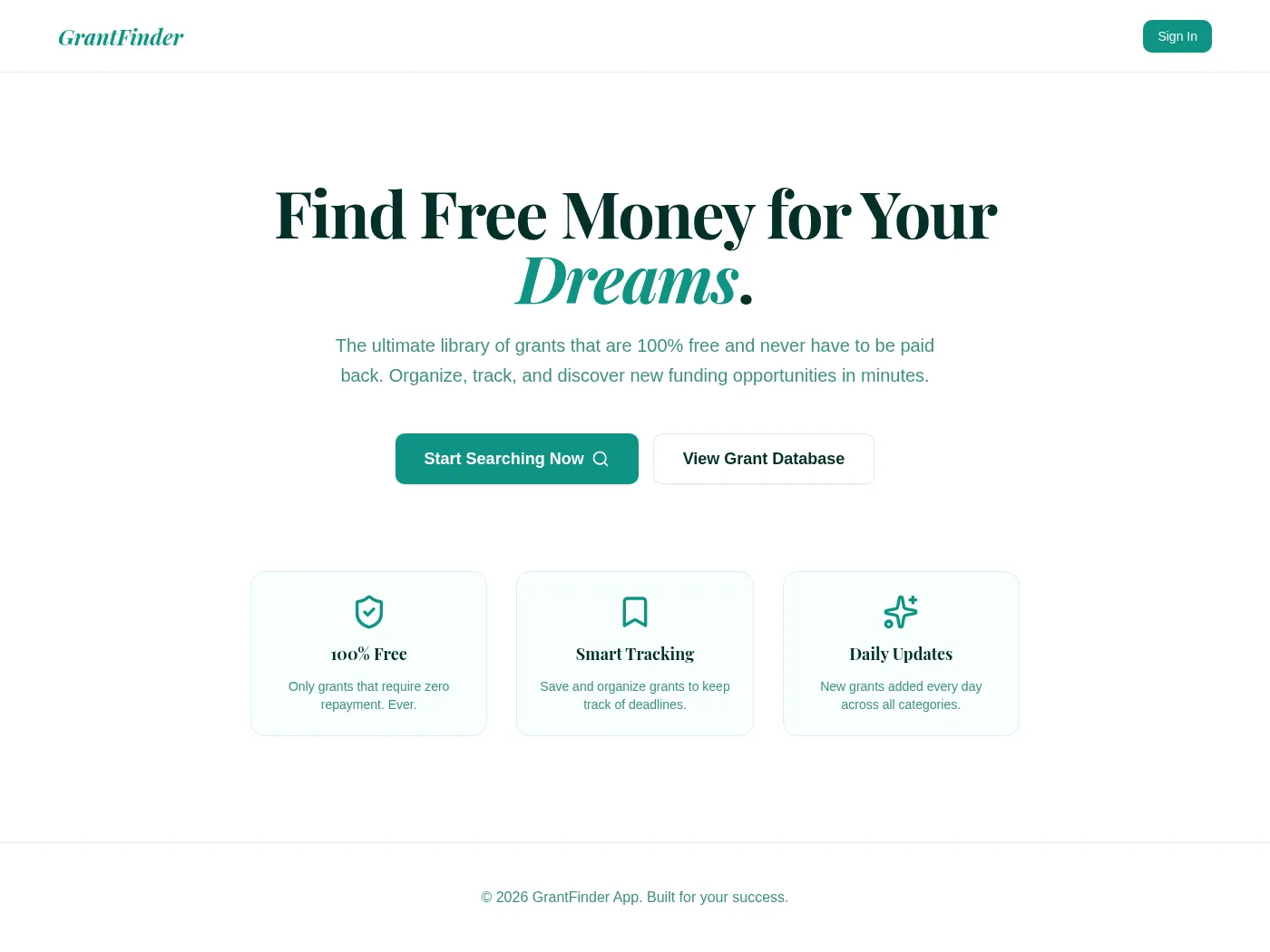 Grant Finder App