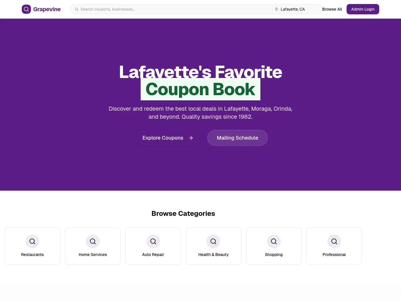 Grapevine Coupon Finder
