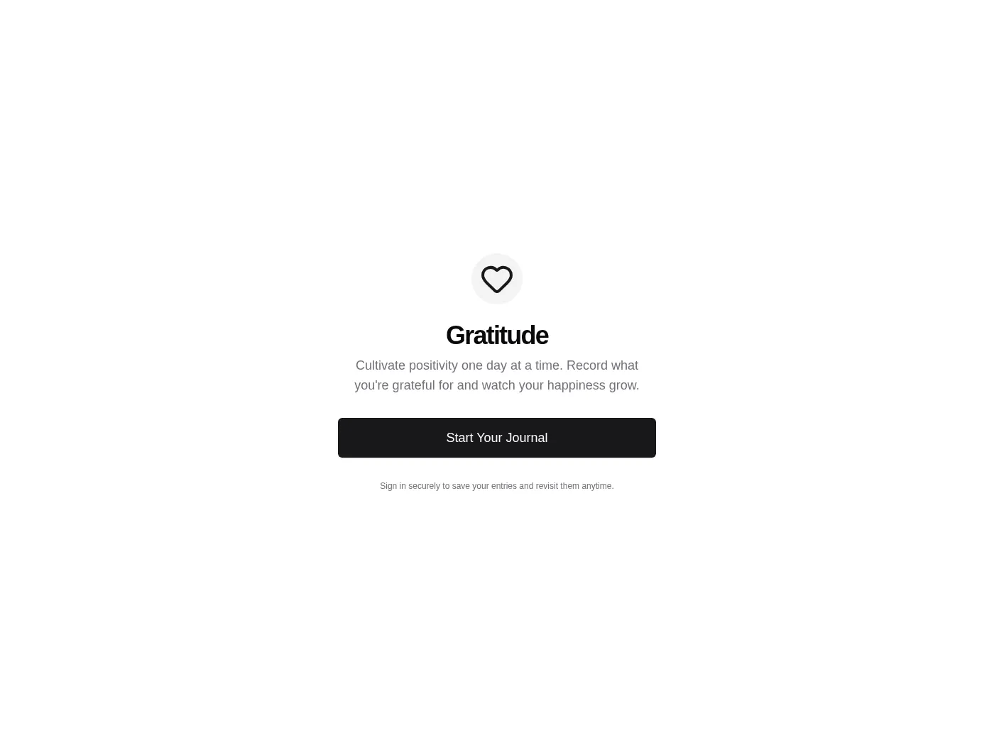 Gratitude Journal App