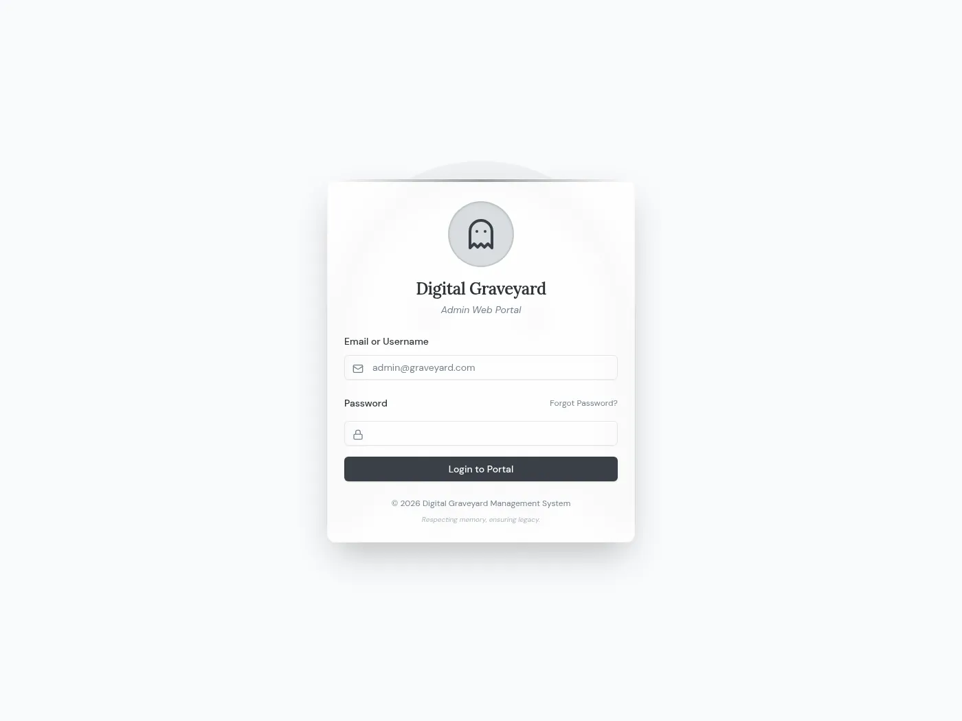 Digital Graveyard Login