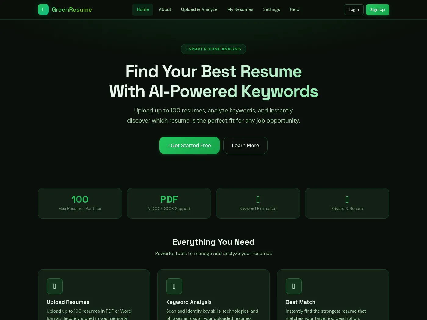 GreenResume Analyzer