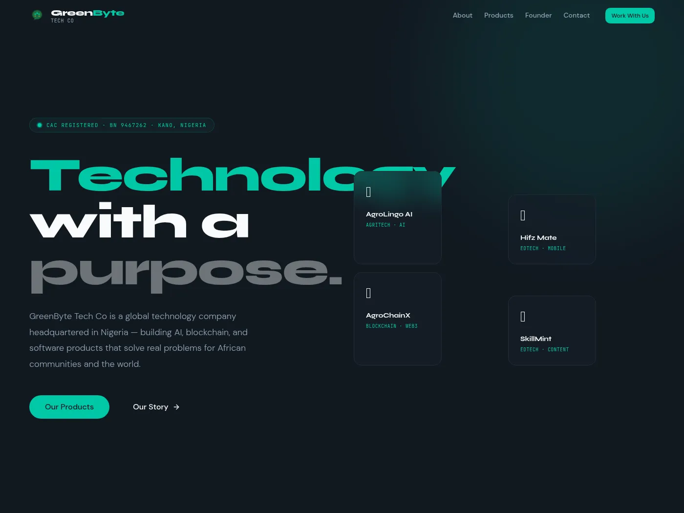 GreenByte Tech Co Website