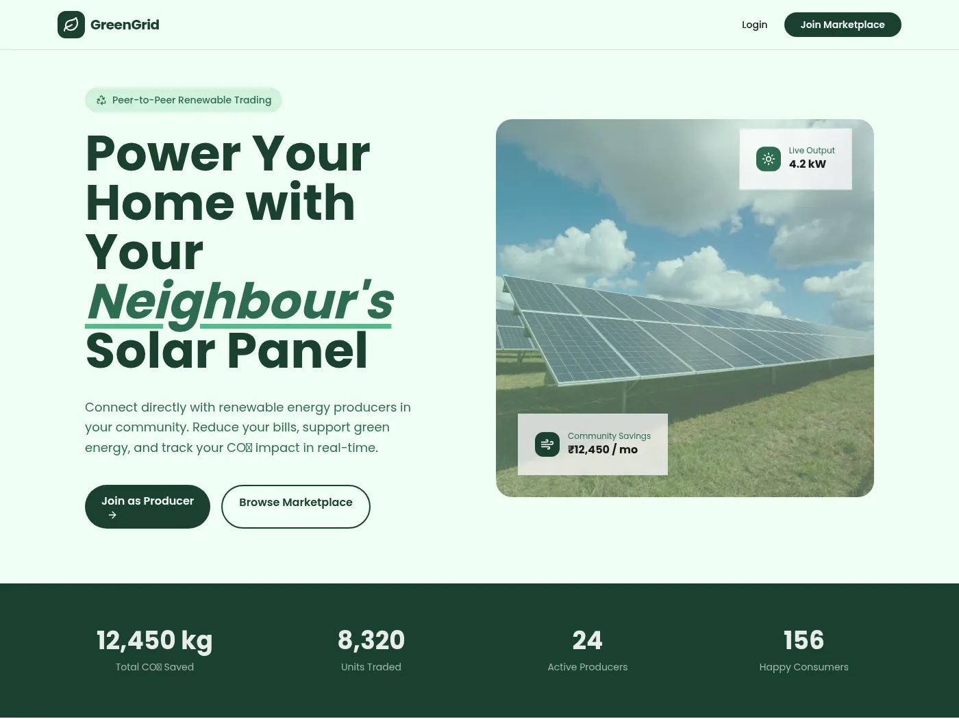 GreenGrid Marketplace Portal