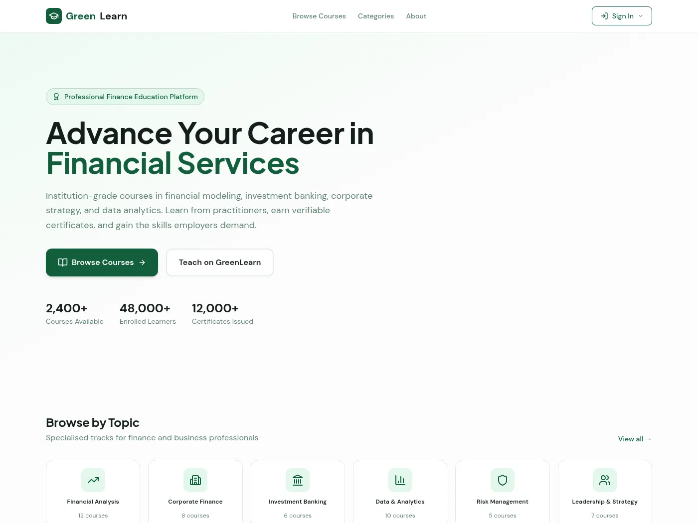 GreenLearn Platform
