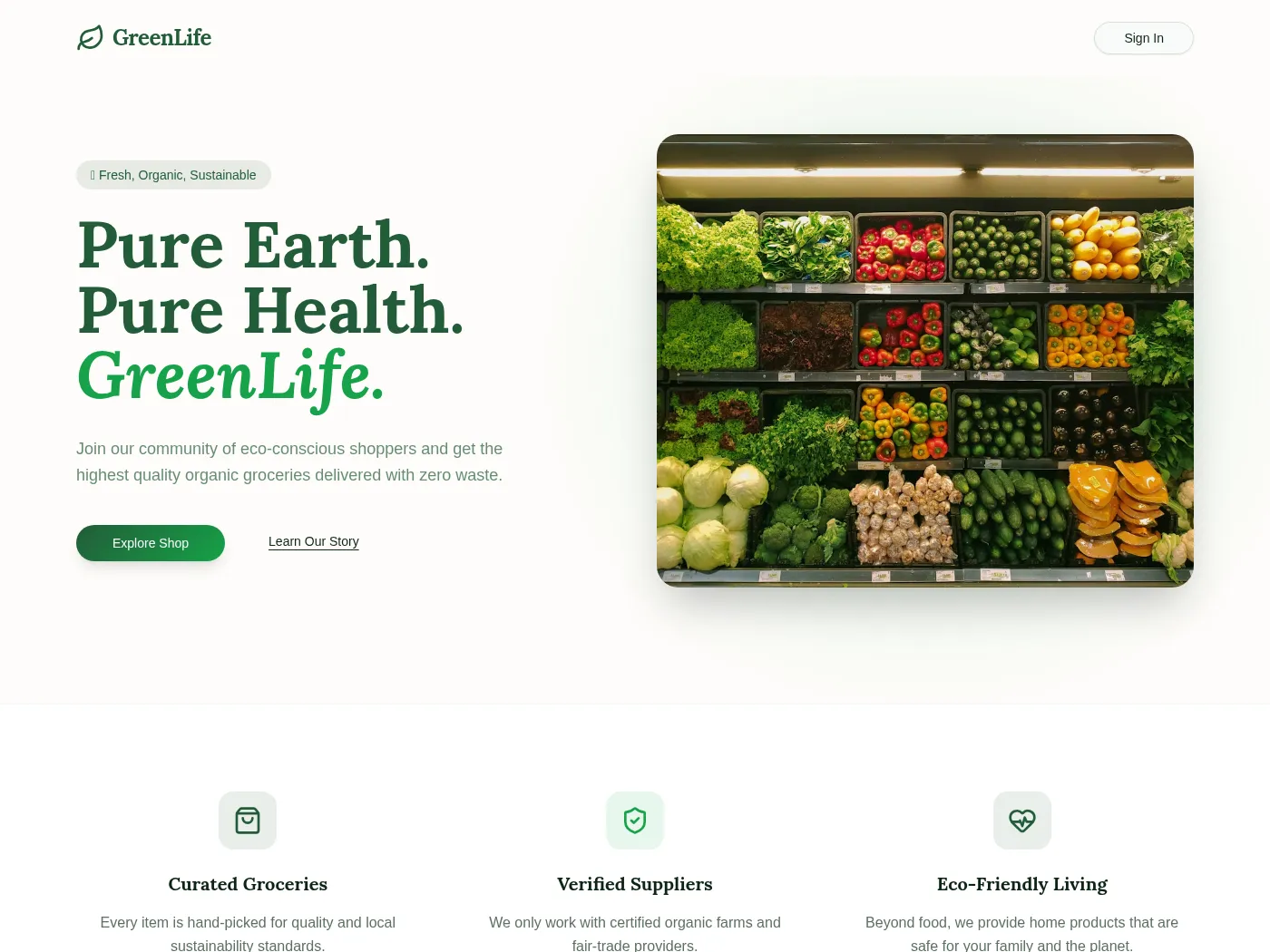 GreenLife Store Manager