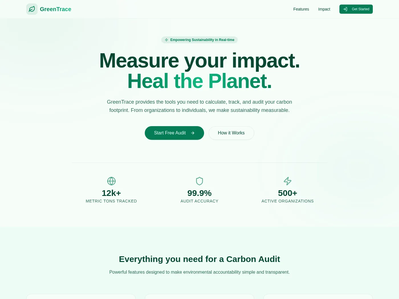 GreenTrace Carbon Audit