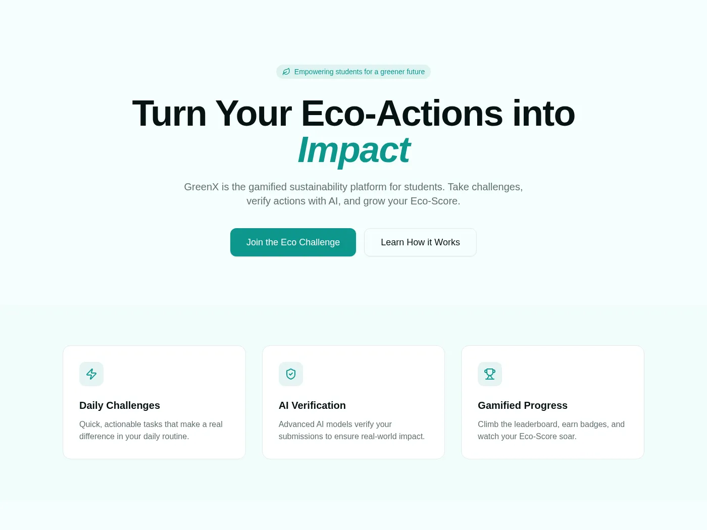 GreenX Eco Challenge