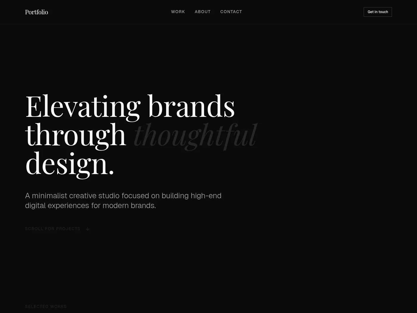 Minimalist Grid Portfolio
