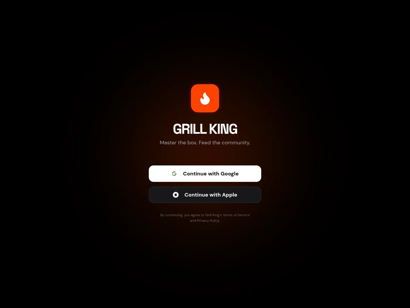 Grill King Social App