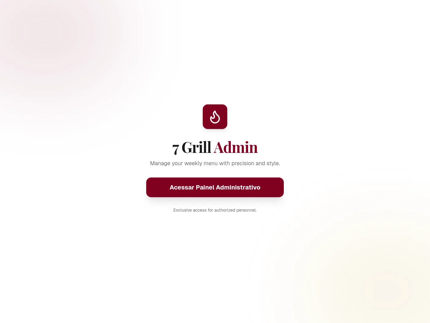 7 Grill Admin Panel