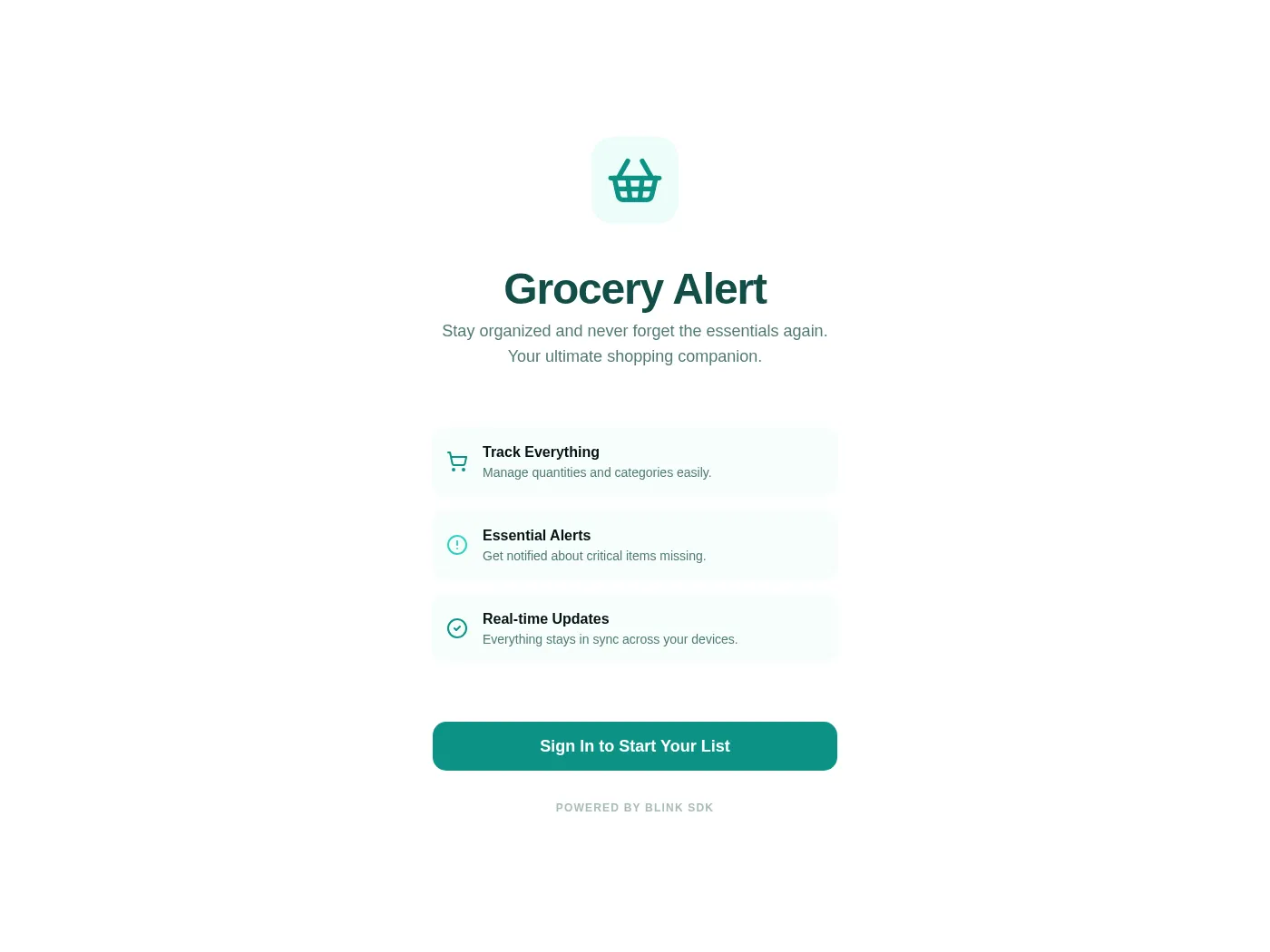 Grocery Alert App