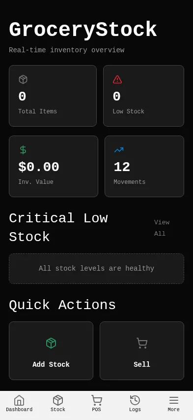 GroceryStock Mobile
