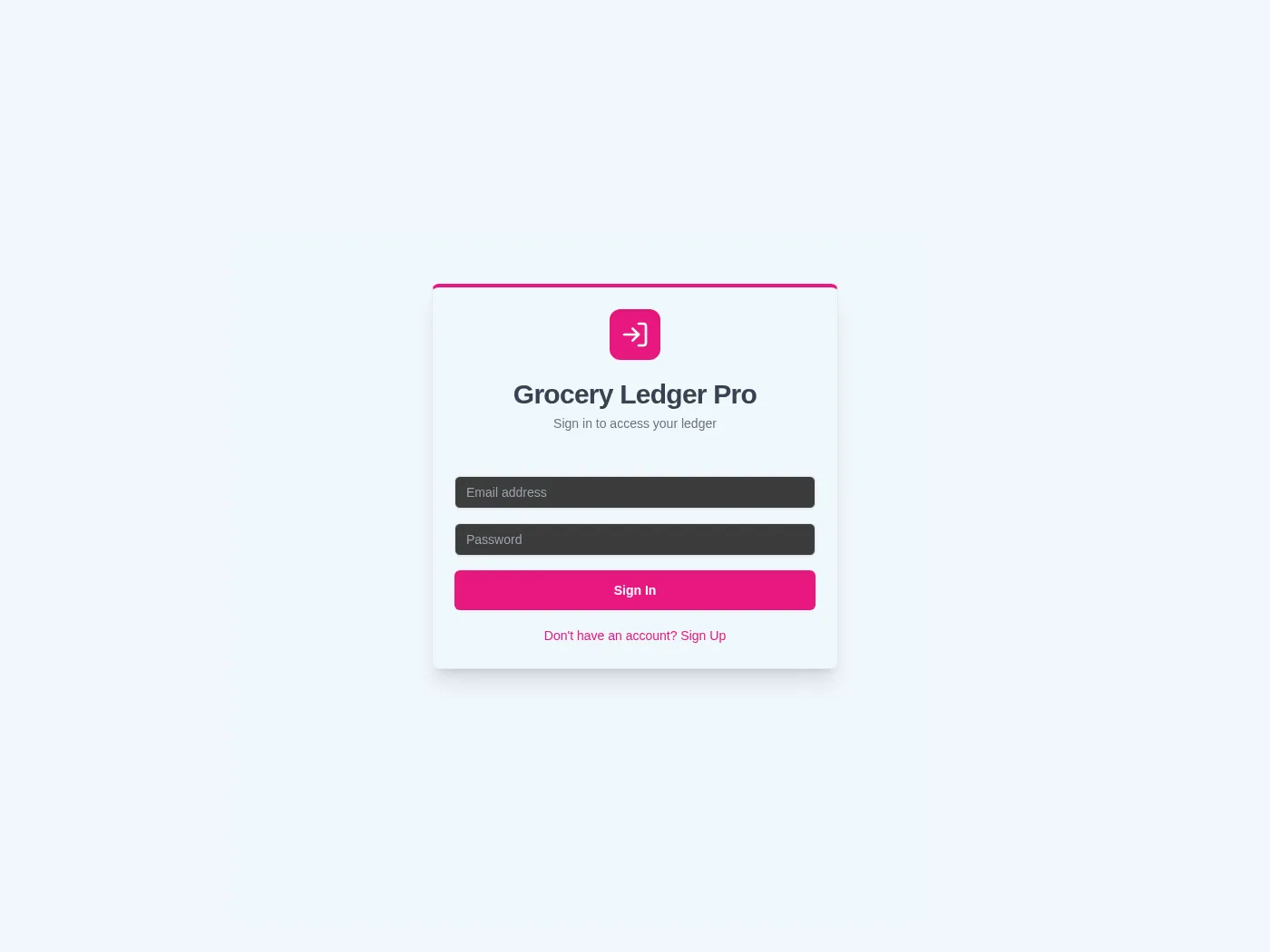 Grocery Ledger Pro