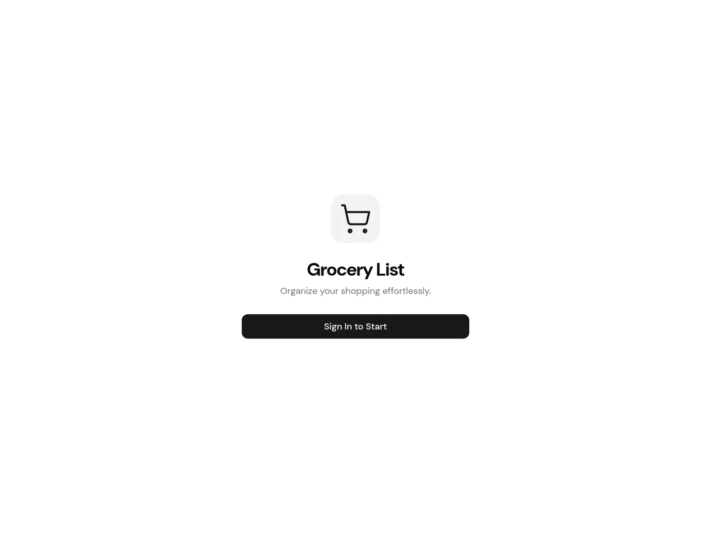 Grocery List App
