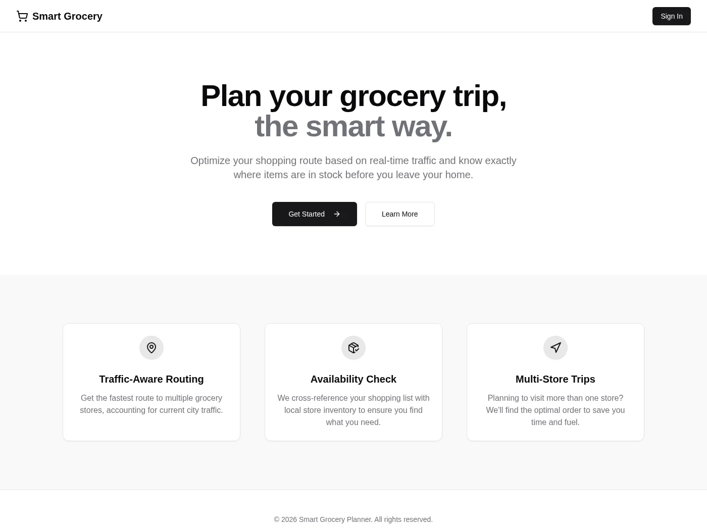 Smart Grocery Planner