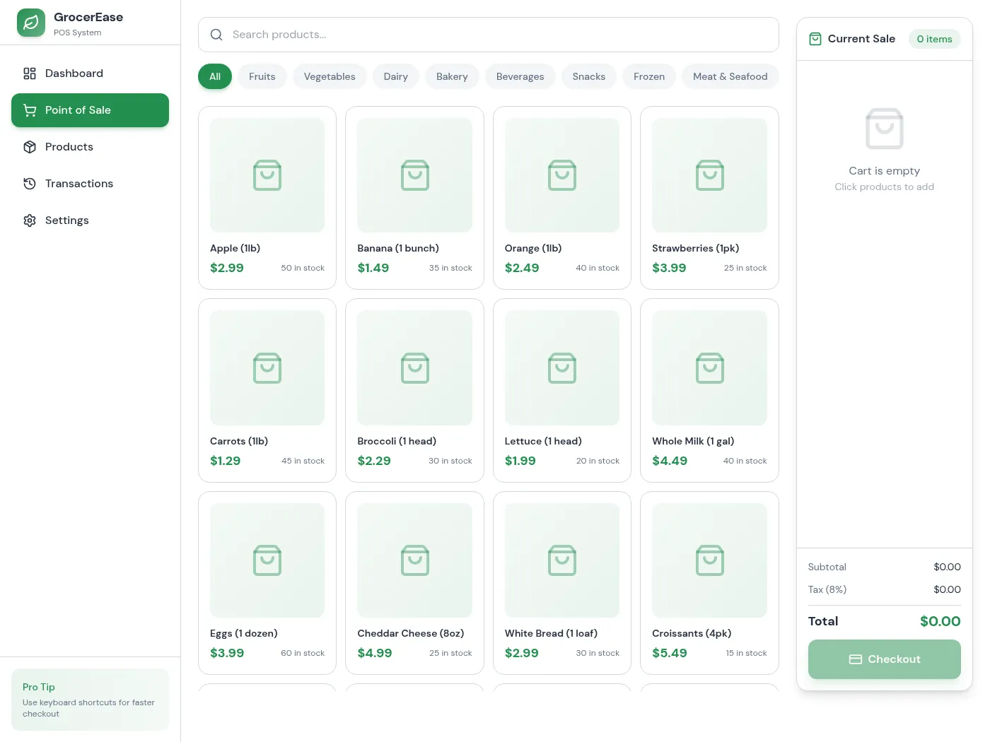 GrocerEase POS App