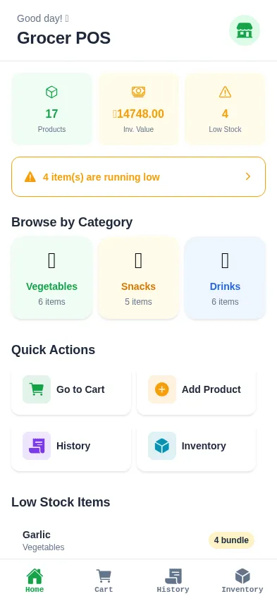 Grocer POS Mobile