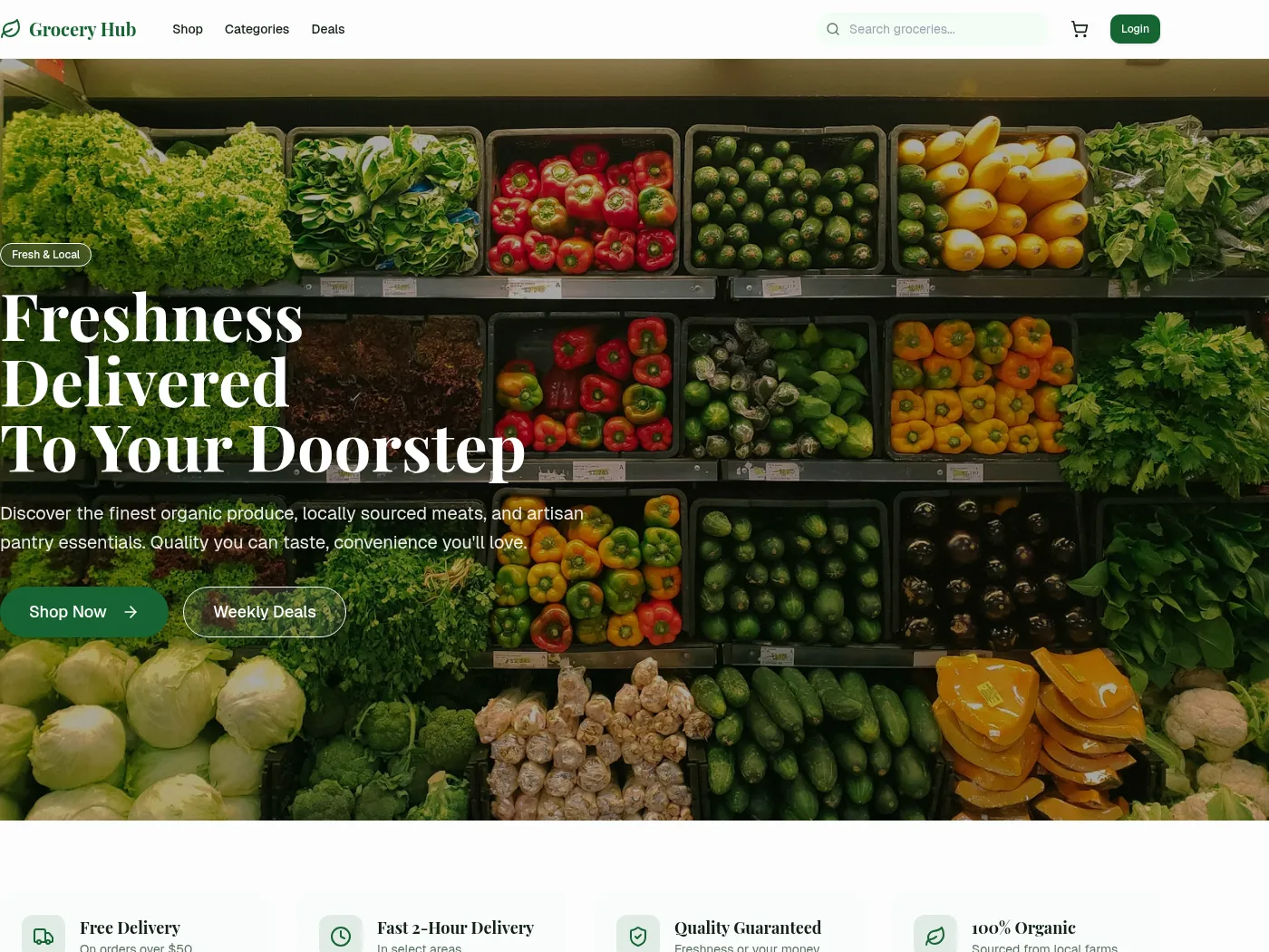 Grocery Hub Website