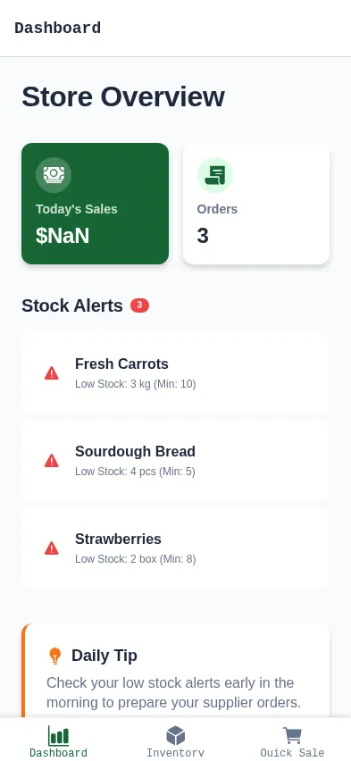 Mini Grocery Manager