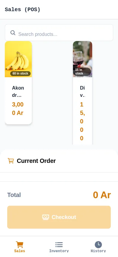 Grocery Shop Tab App