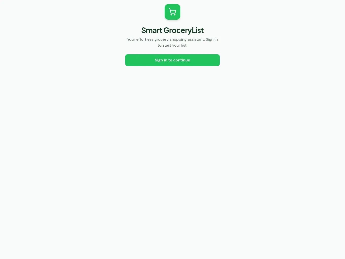 Smart GroceryList App